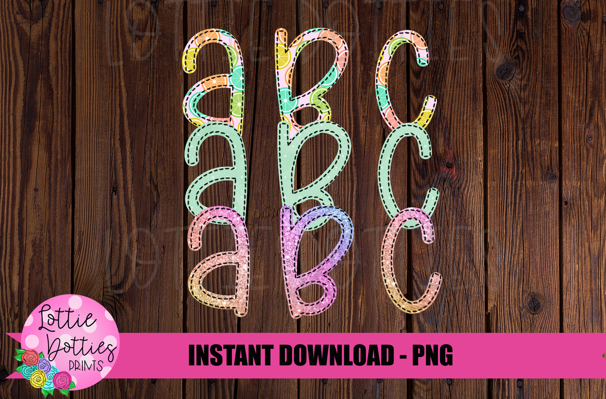 Tutti Fruiti Faux Applique Alphabet - Alpha Pack - Alphabet Clipart ...