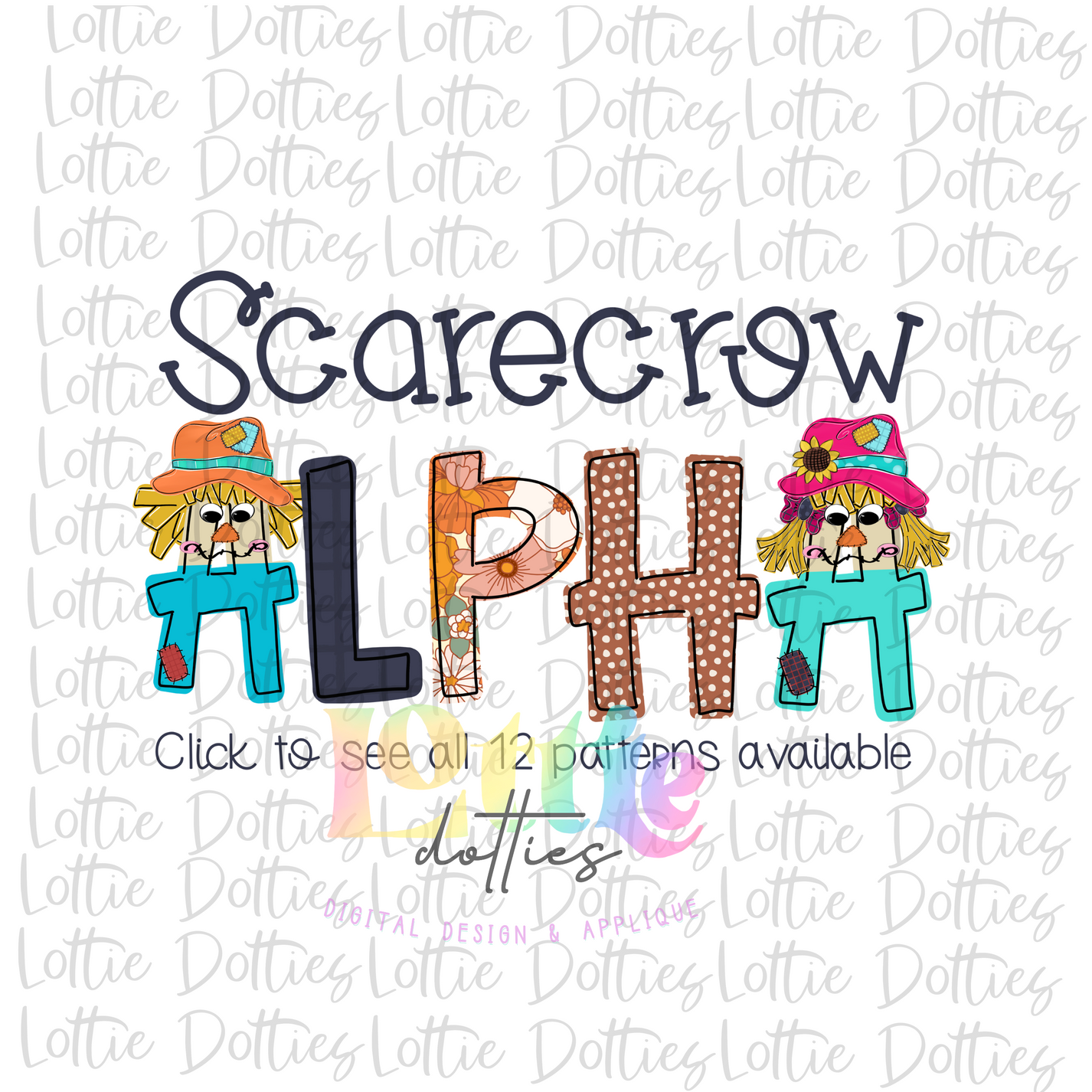 Scarecrow Alpha Pack - Scarecrow Alphabet - Fall Alpha Pack - PNG - Di ...