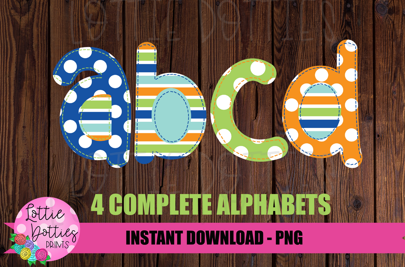 Boy Faux Applique Alphabet - Alpha Pack - Alphabet Clipart - Instant D ...