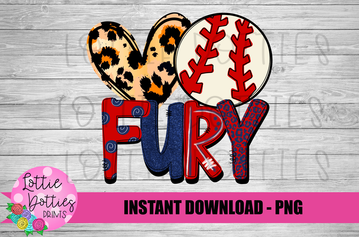 Fury Baseball PNG - Baseball sublimation design - Digital Download ...