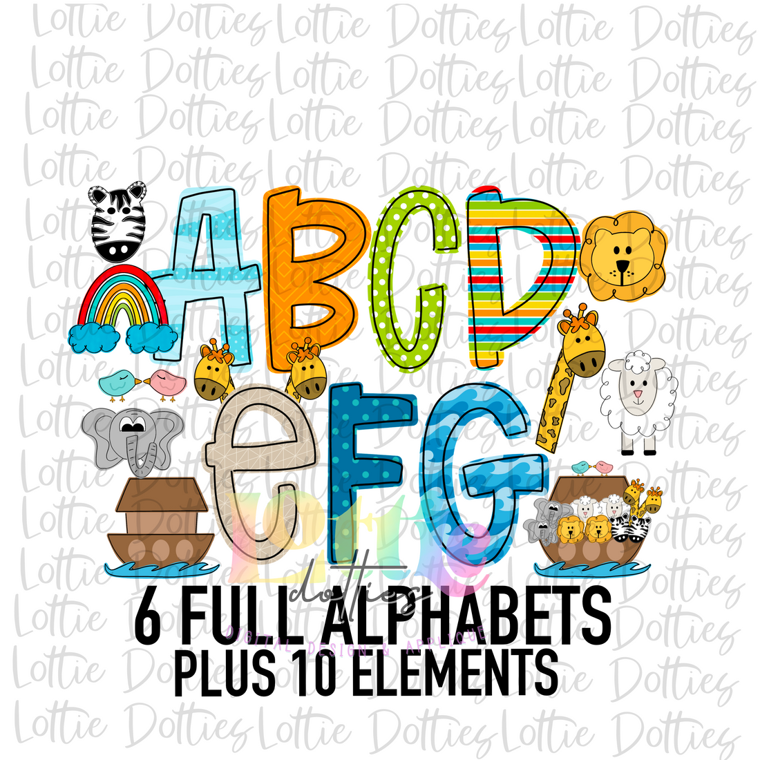 Noah’s Ark Alpha - Alpha Pack - Alphabet Clipart - Instant Download ...