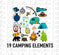 Camping Alphabet - Alpha Pack - Alphabet Clipart - Instant Download ...