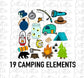 Camping Alphabet - Alpha Pack - Alphabet Clipart - Instant Download ...