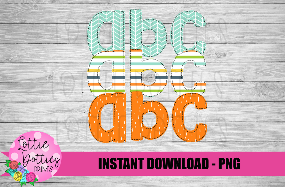 Boys Faux Applique Alphabet - Alpha Pack - Alphabet Clipart - Instant ...