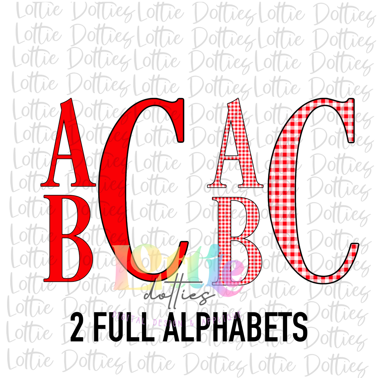 Red Stacked Monogram Alpha Pack - PNG - Digital Download – Lottie ...