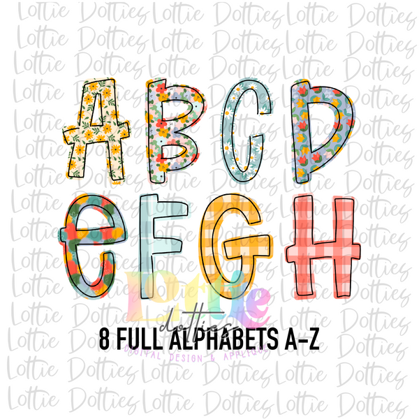 Hello Spring Alpha Pack - Alphabet Clipart - Instant Download - Alpha ...