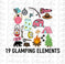 Glamping Camping Alphabet - Alpha Pack - Alphabet Clipart - Instant Do ...