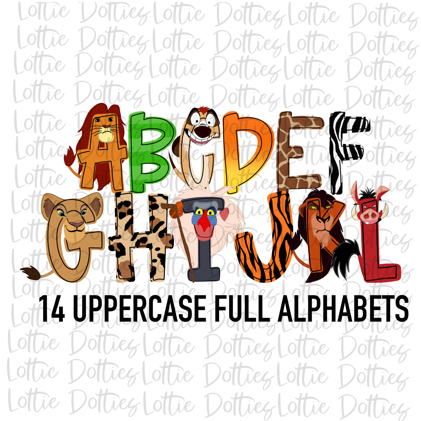 King Alphabet - Alpha Pack - Alphabet Clipart - Instant Download - Alp ...