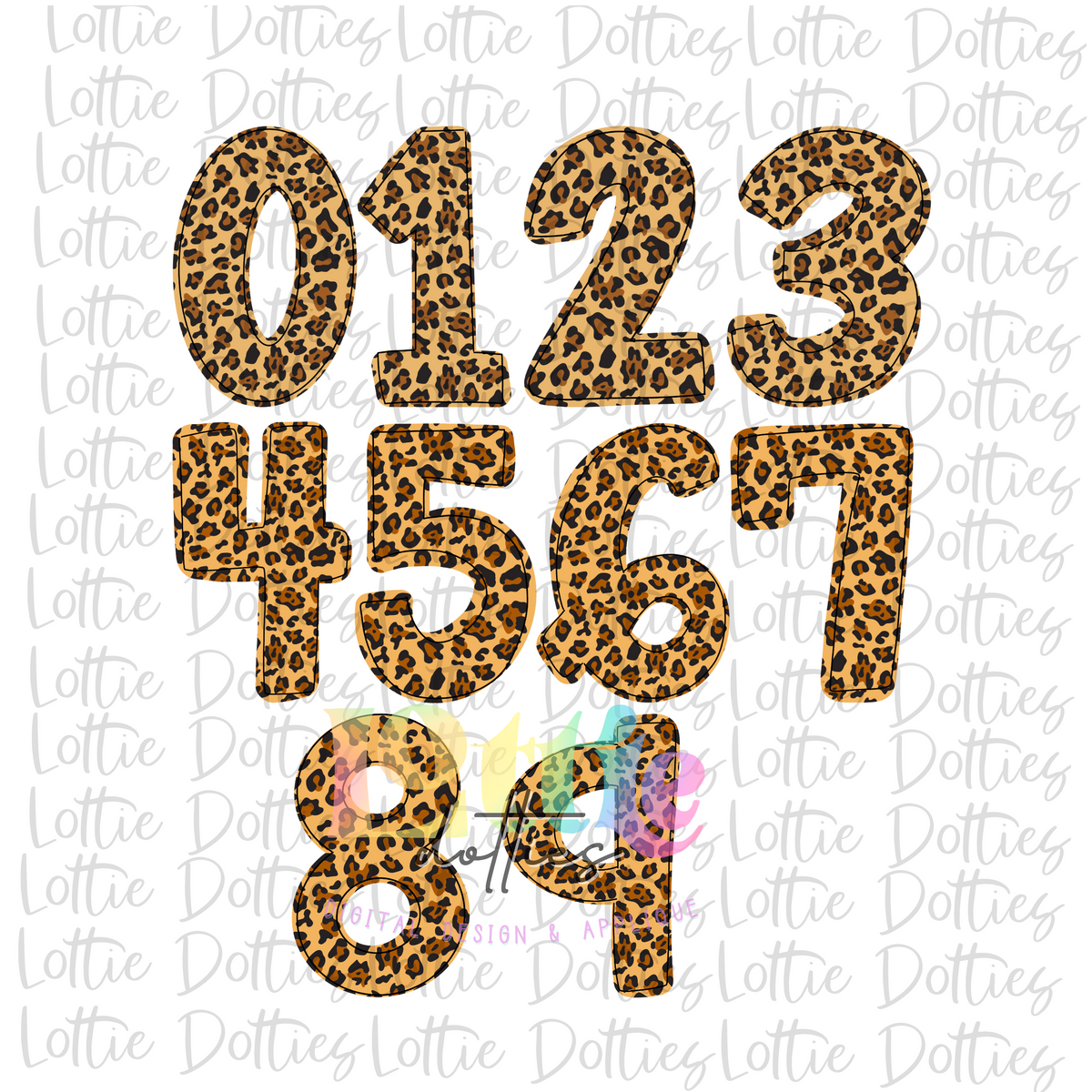 Leopard Numbers - Alpha Pack - Alphabet Clipart - Instant Download - C ...